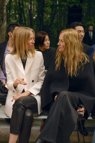 Uma Thurman Reviews Michael Rider's "Breathlessly Beautiful" Celine Show